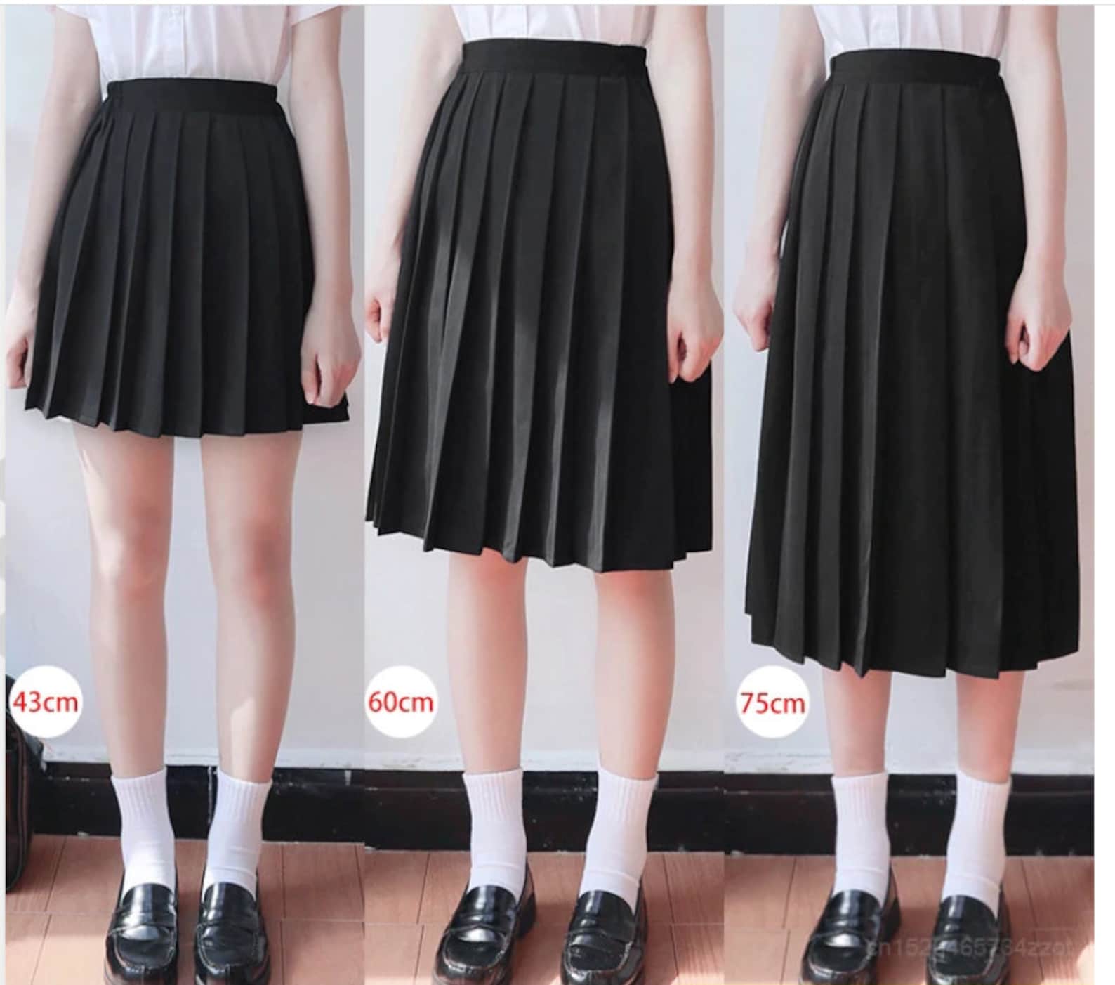 Las niñas japonesas falda escuela uniforme sólido color JK | Etsy