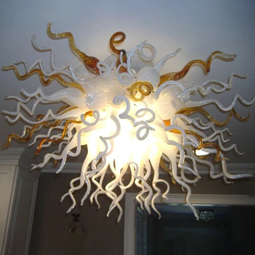 Dining Room Light Fixture. Blown Glass Chandelier. Multi Light - Etsy