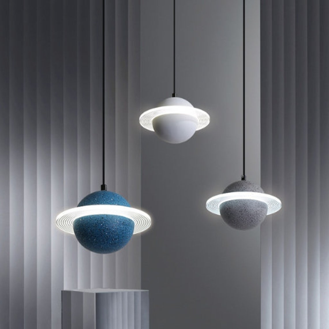 Space planet pendant light art deco hanging pendant lighting | Etsy