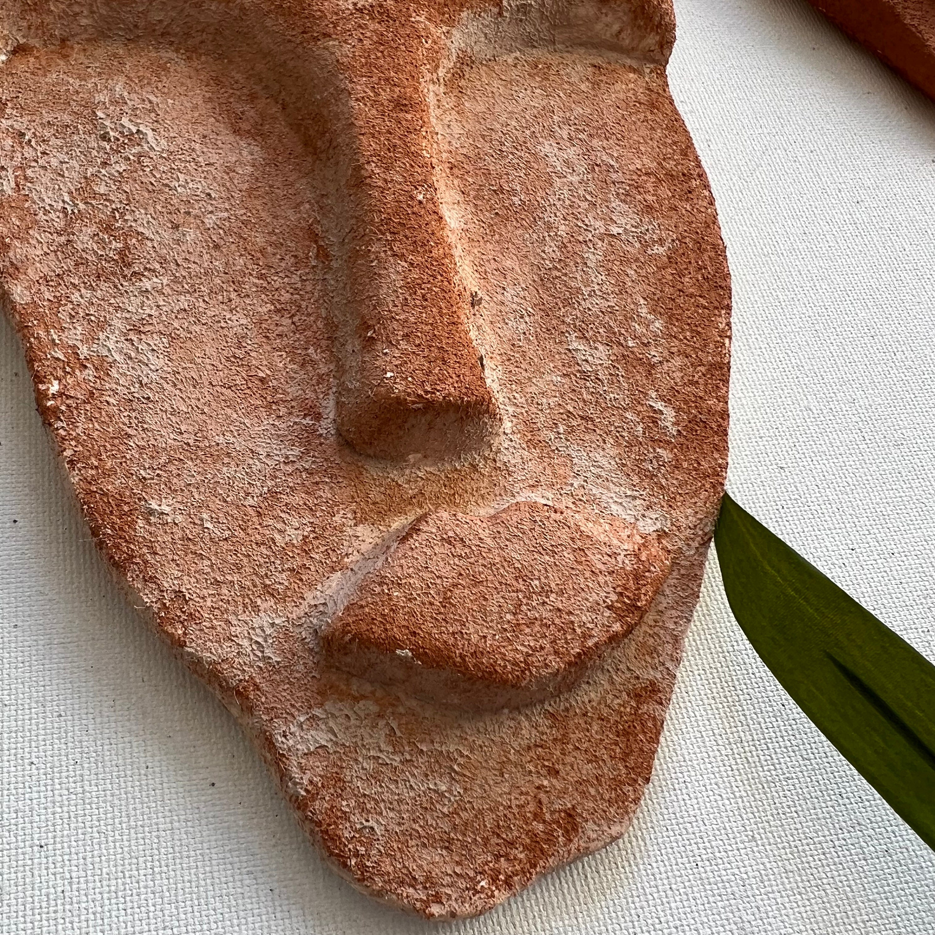 Handmade Stone Sculpture Abstract Face Mask 3-piece Set, Modern ...