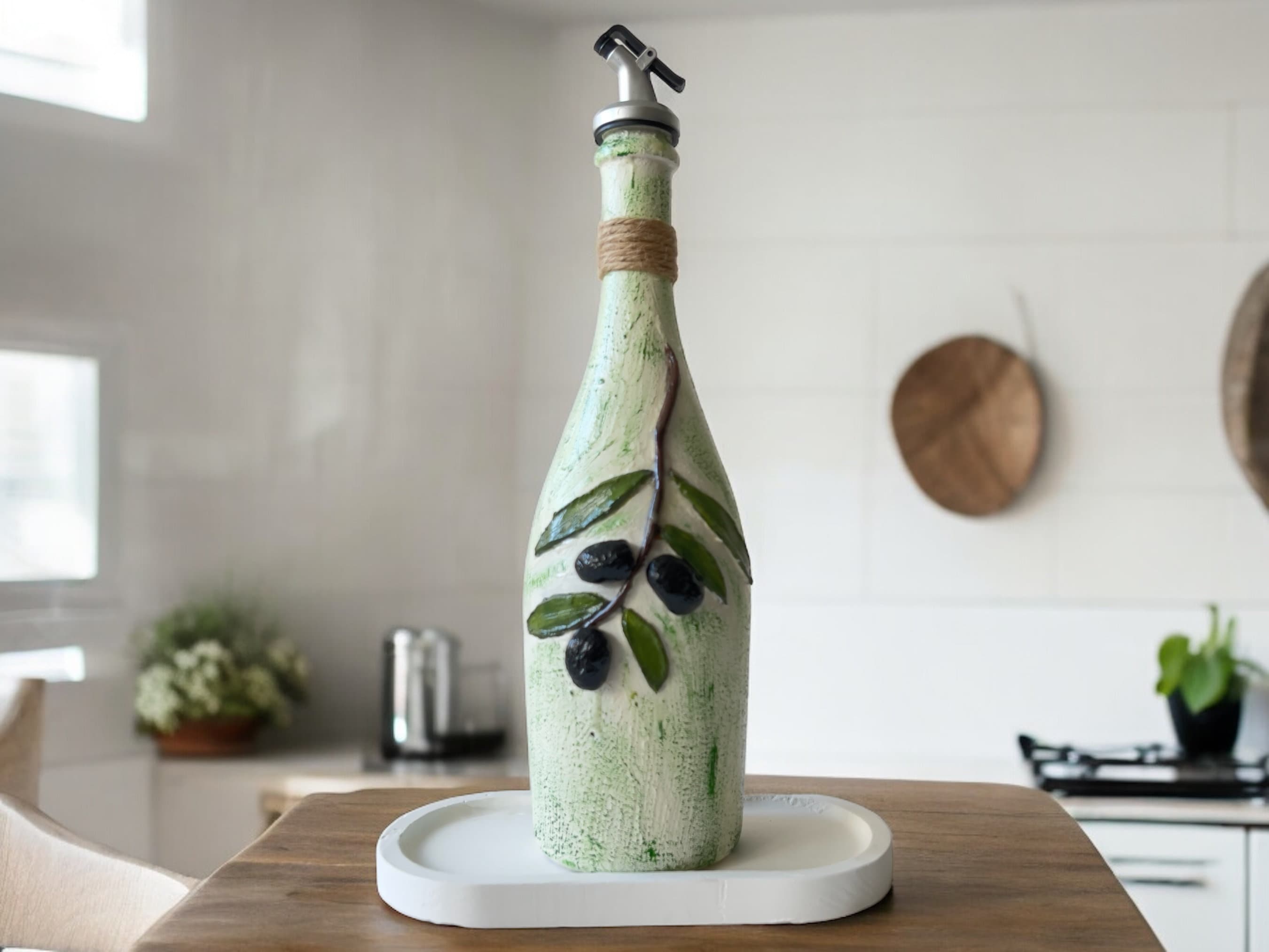 Soy Sauce Dispenser Ceramic Oil Vinegar Dispenser Set With Cork And ...