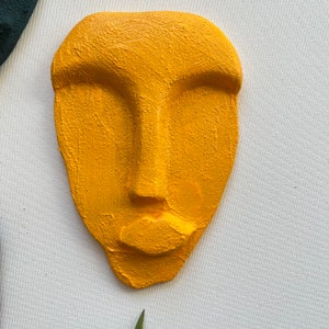 Wall Hanging Stone Mask Set of 5, Sculpture Handmade Art, Wall ...