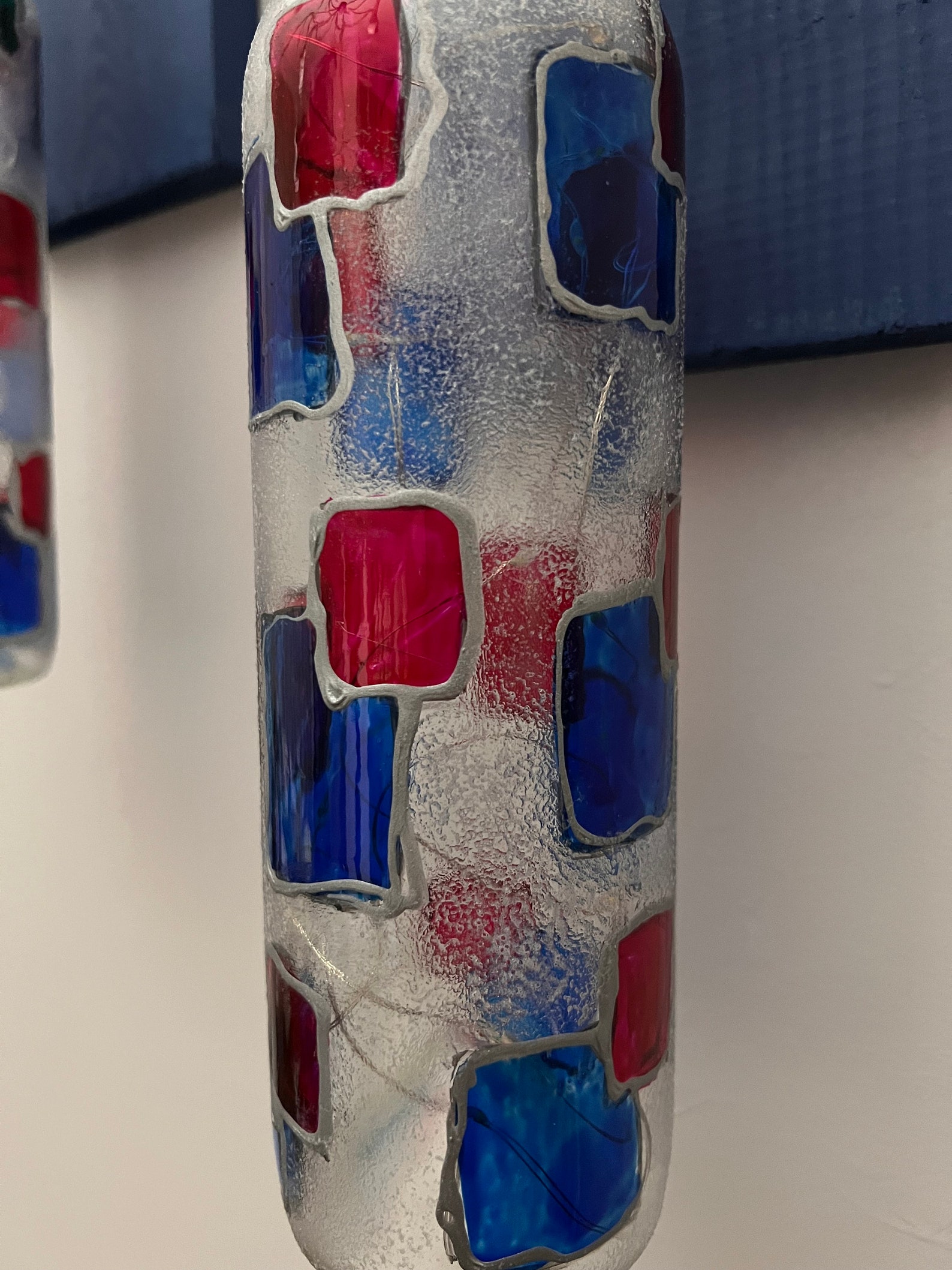 Stopper Led Illuminated Wooden Decor Colored Stained Glass Wine Bottle ...