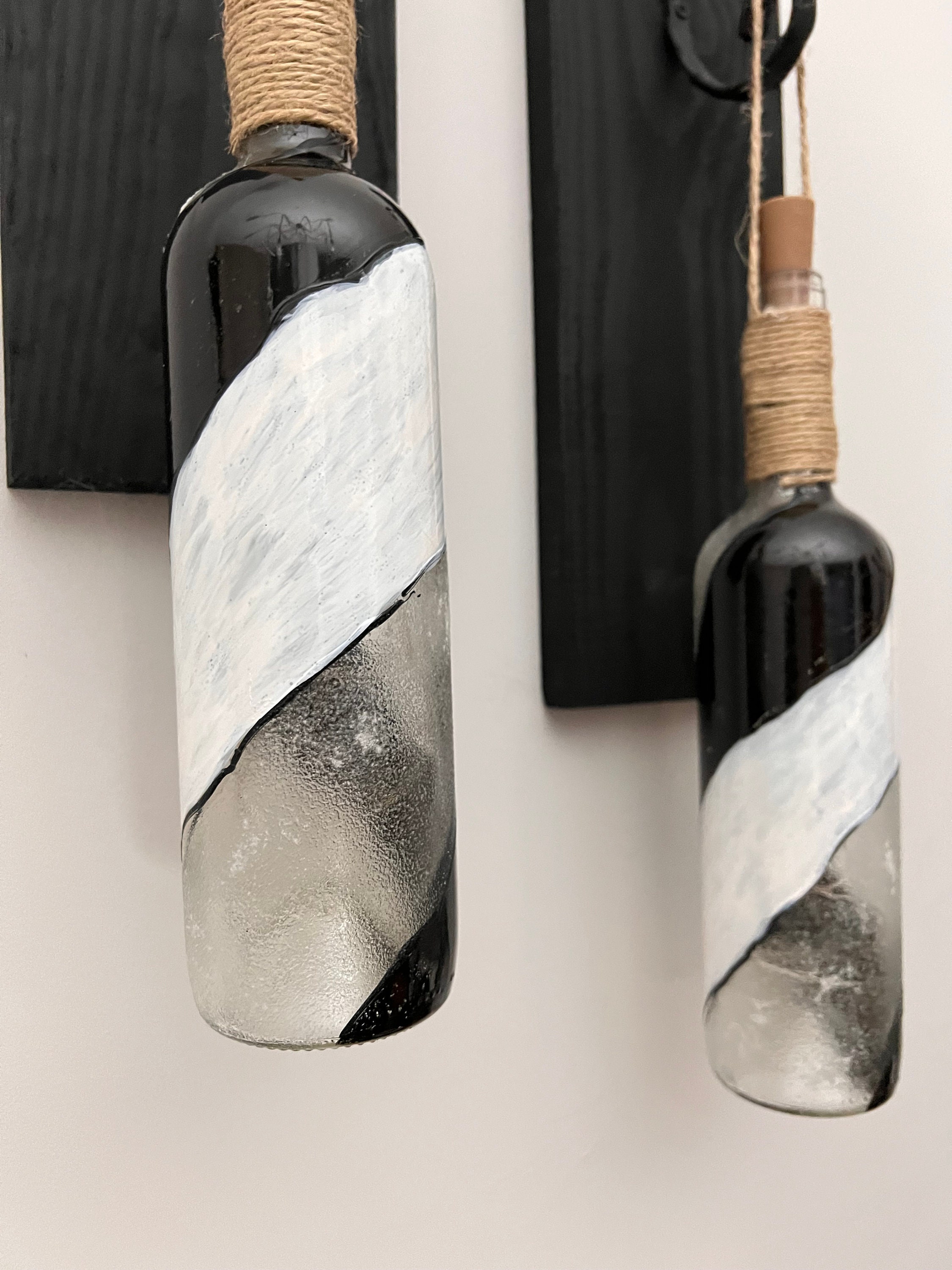 Stopper Led Illuminated Wooden Decor Colored Stained Glass Wine Bottle ...