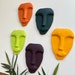 Wall Hanging Stone Mask Set of 5, Sculpture Handmade Art, Wall ...