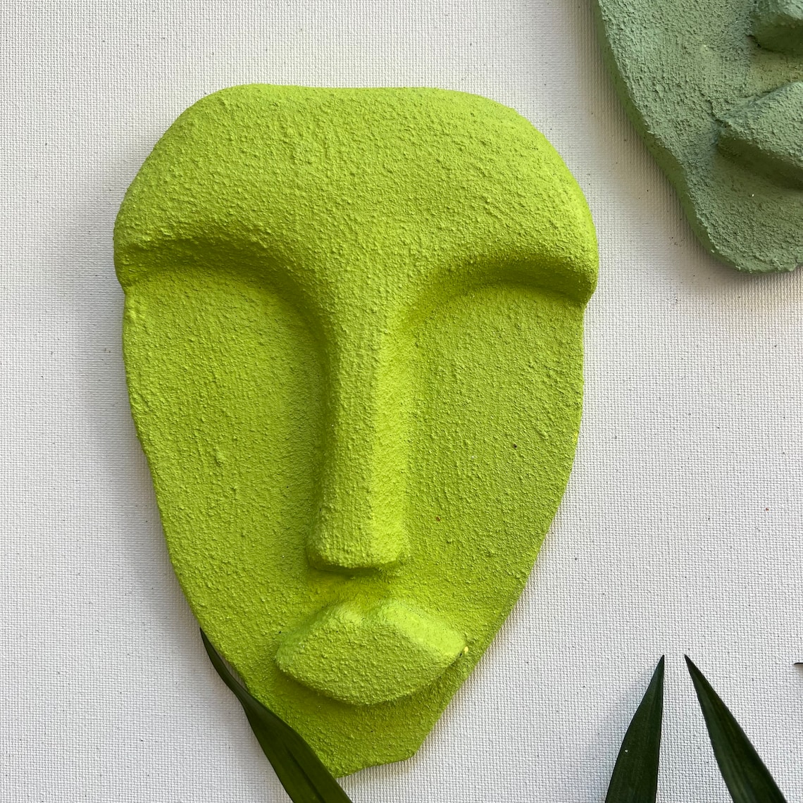 Wall Hanging Ceramic Mask Set of 5, Sculpture Handmade Art, Wall ...