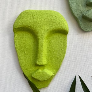 Wall Hanging Ceramic Mask Set of 5, Sculpture Handmade Art, Wall ...