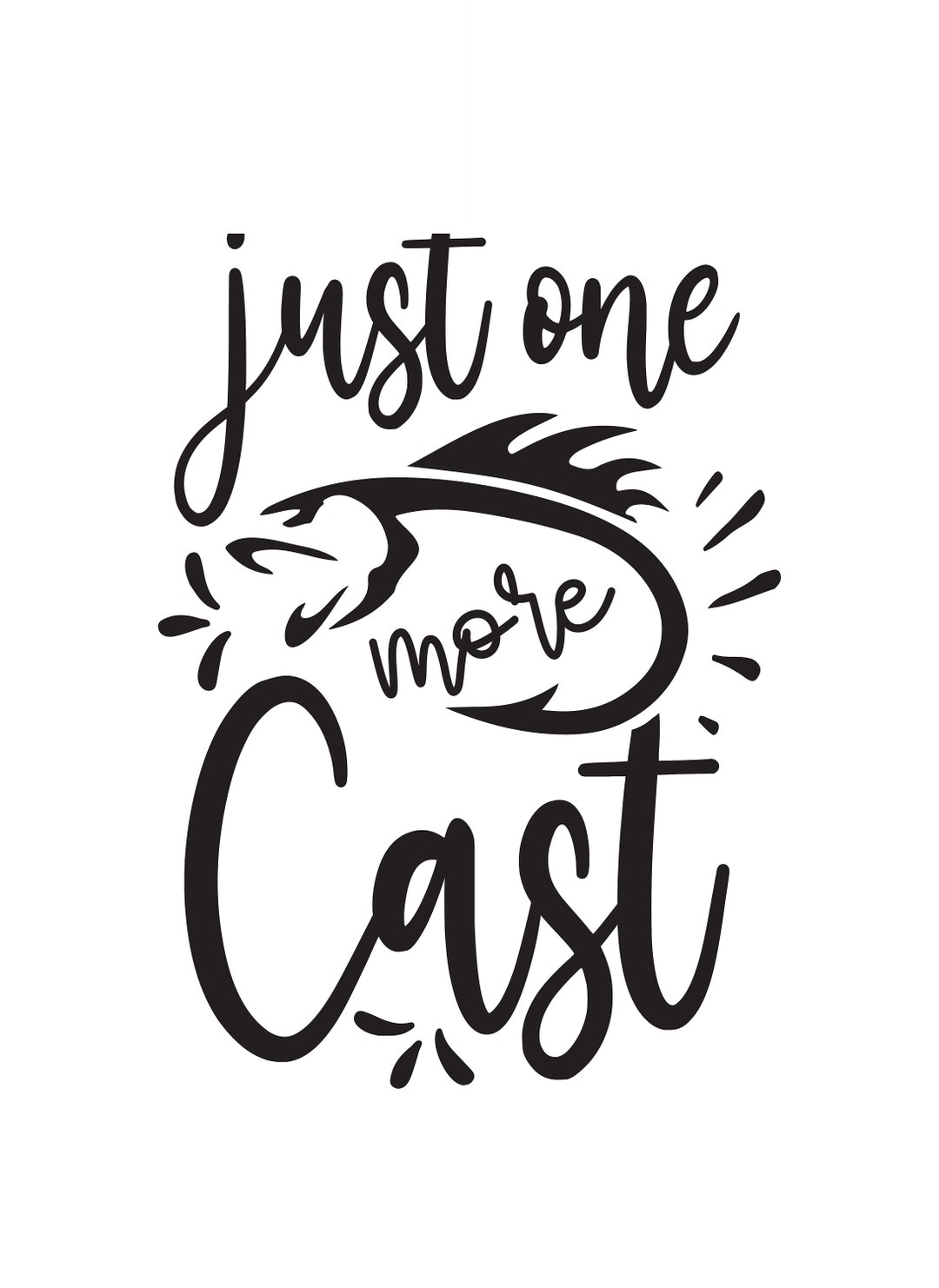 Just One More Cast. Funny Fishing Decal - Etsy