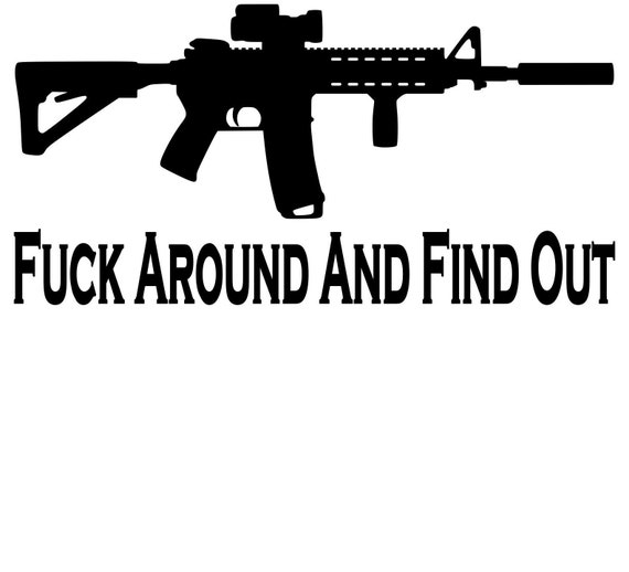 F Around And Find Out AR15 Decal Window 8 | Etsy
