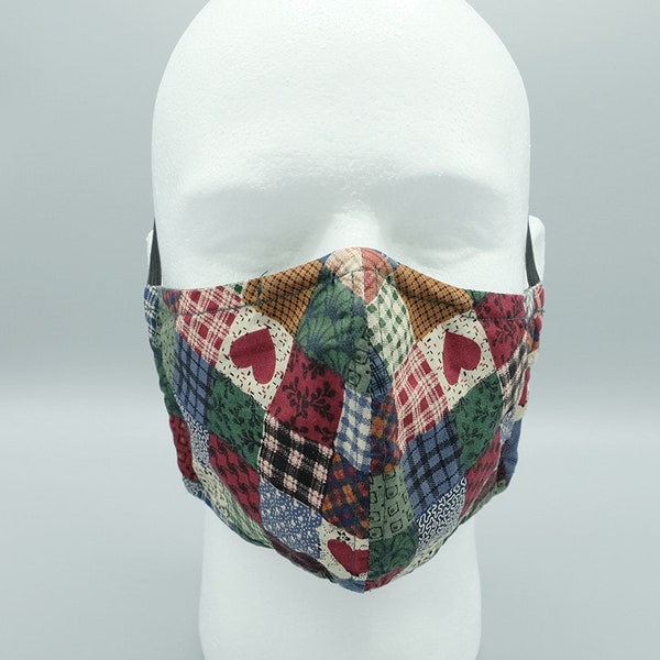 Patchwork Face Mask - Etsy