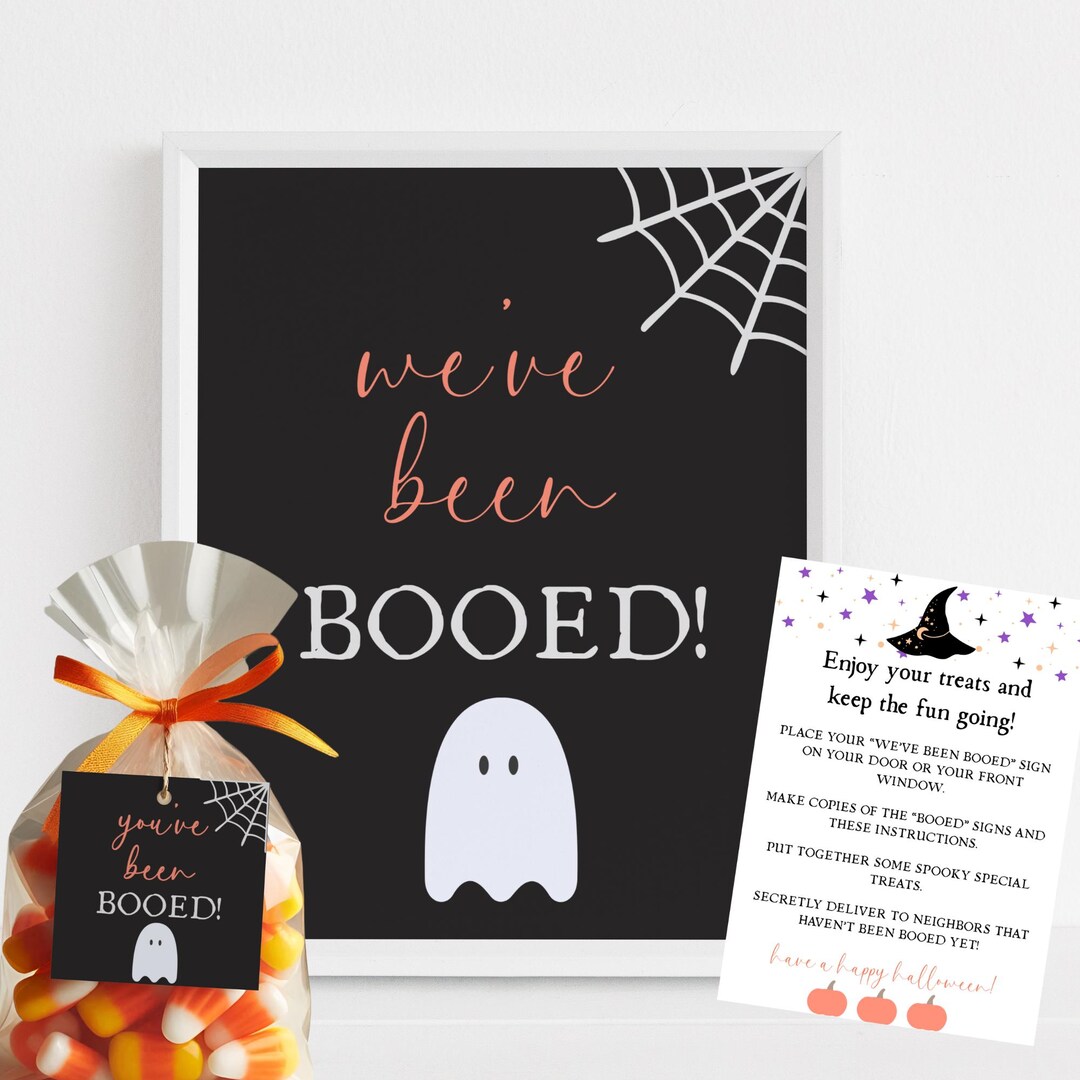 You've Been Booed Printable Sign, You've Been Booed Kit, Neighborhood ...