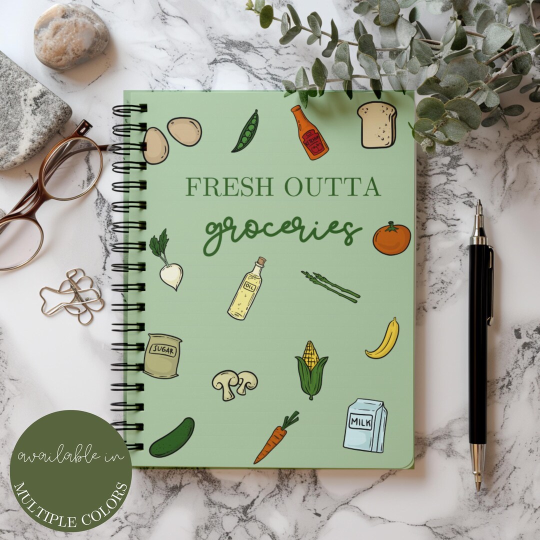 Grocery List Notebook Food List Notepad Meal Prep Help Groceries List ...