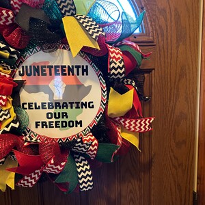 Juneteenth Celebrate Freedom Wreath or Wall Decor, Afrocentric Theme - Etsy