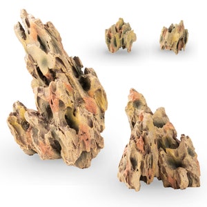 Ohko Dragon Stone Aquascape Rocks, 4 Pcs. Molded Aquarium Décor - Etsy