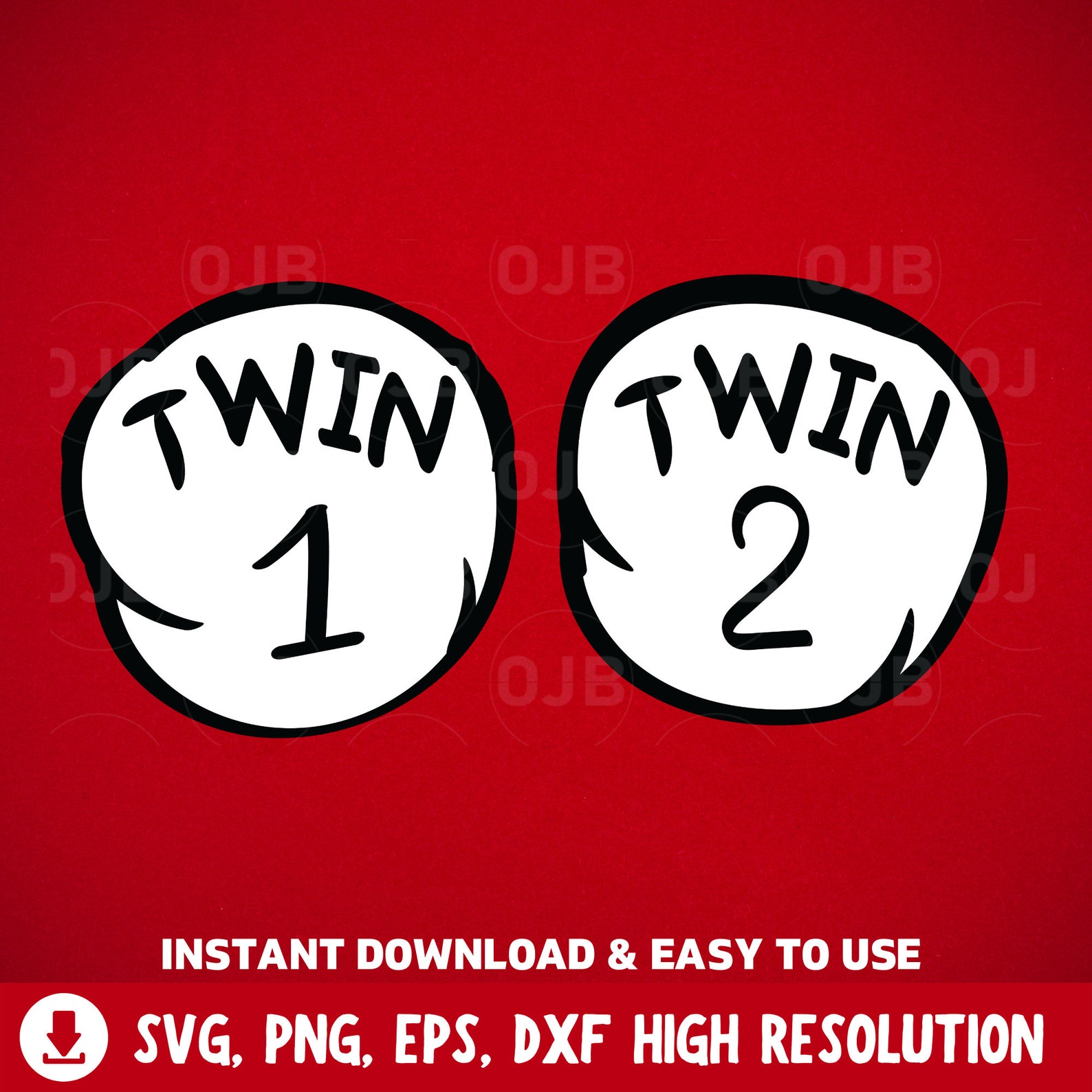 Twin 1 Twin 2 SVG Dr SVG Seuss Svgdr Seuss Twin Svg - Etsy UK