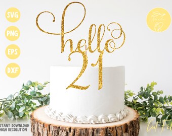 21 Cake Topper | Etsy