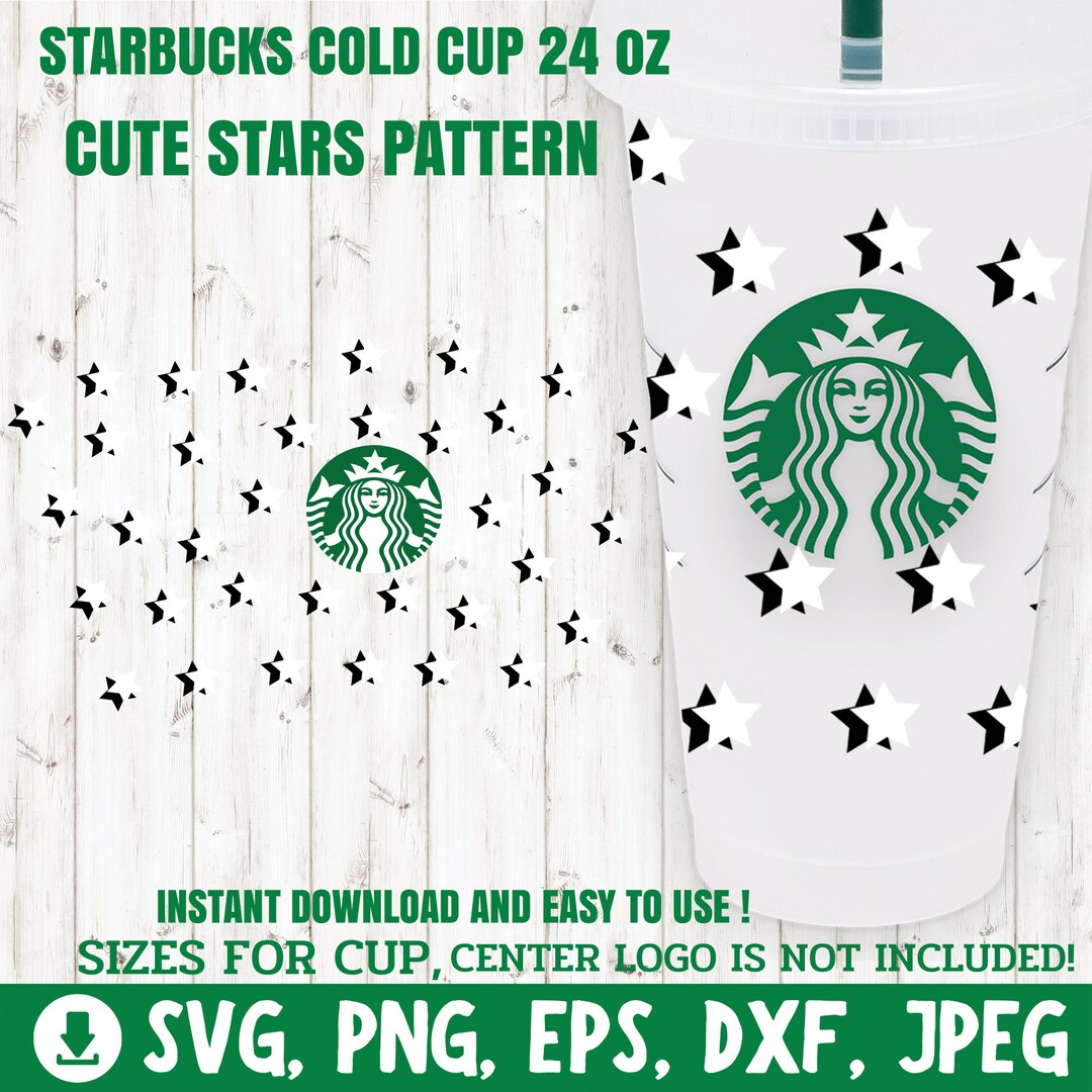 Cute Stars Pattern Starbuck Cup SVG Gift Idea Stars Theme - Etsy