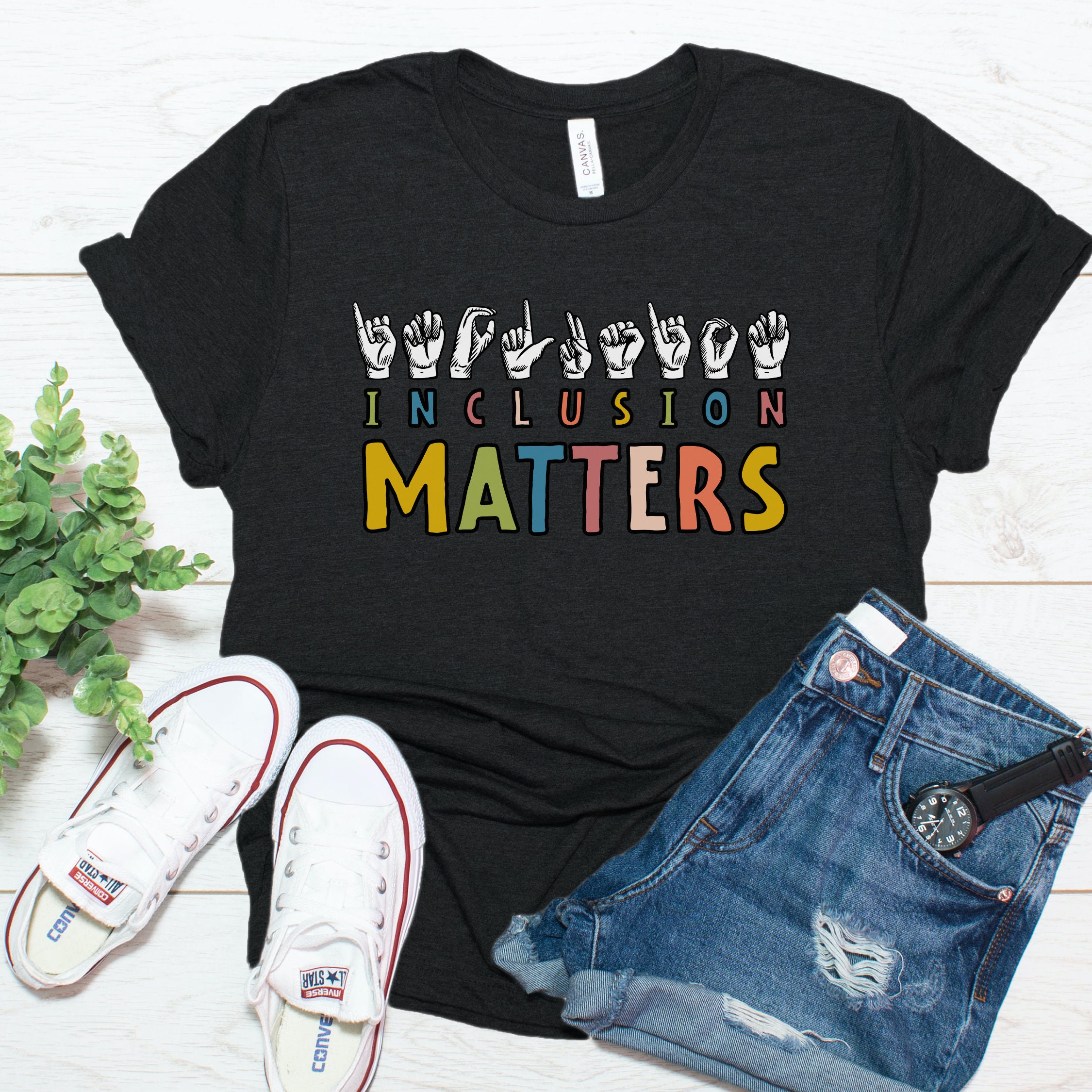 Inclusion Matters Shirt ASL Shirt Sign Language Tshirt American Sign ...