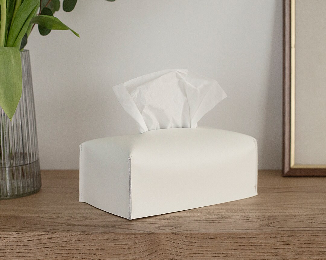White Tissue Box Cover, Tissue Box Holder, Home Decor, Bathroom Decor ...