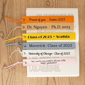 Personalizable Graduation Gift, Leather Bookmark for College Graduation ...