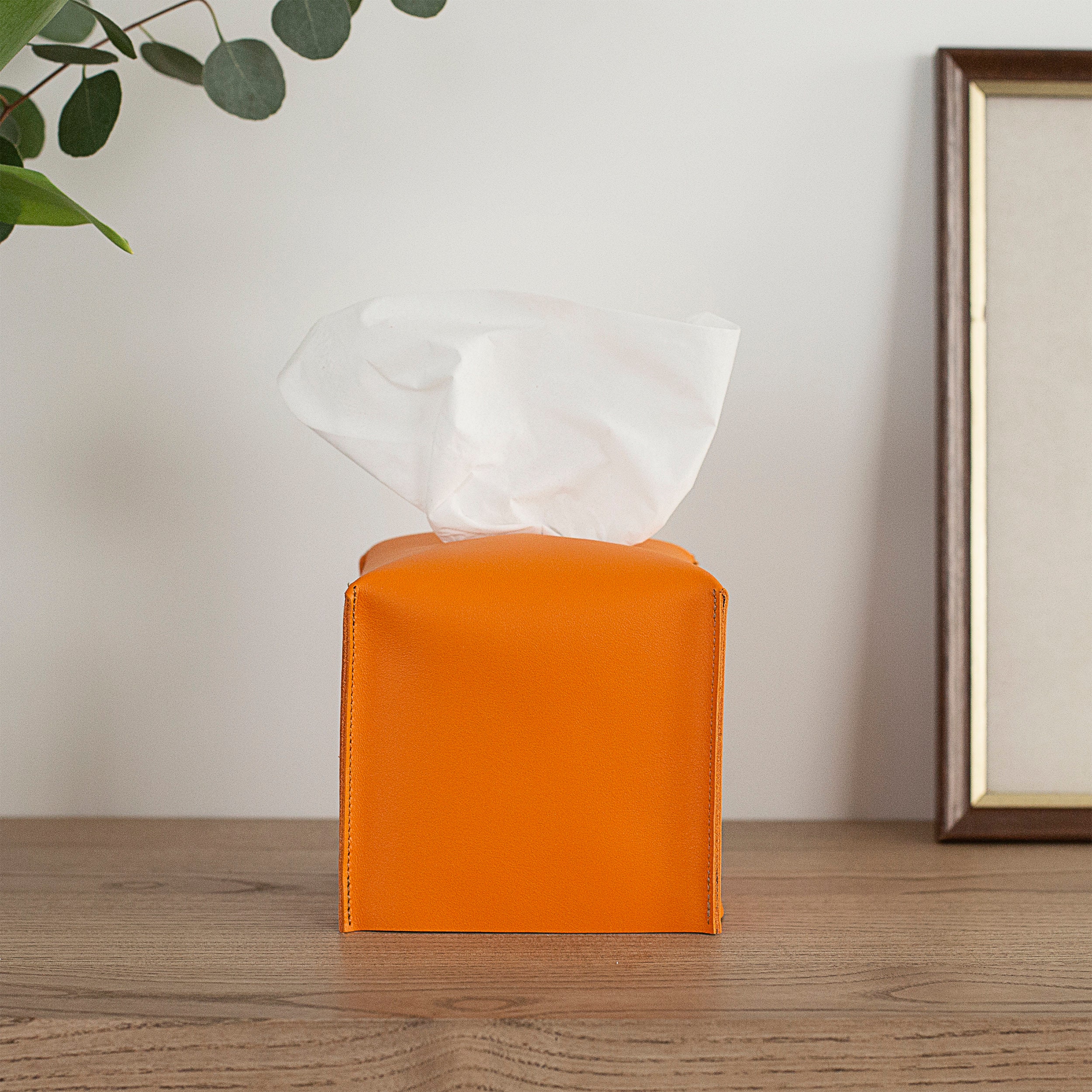 Italian Leather Tissue Box Cover Square , Tissue Box Holder, Home Decor ...