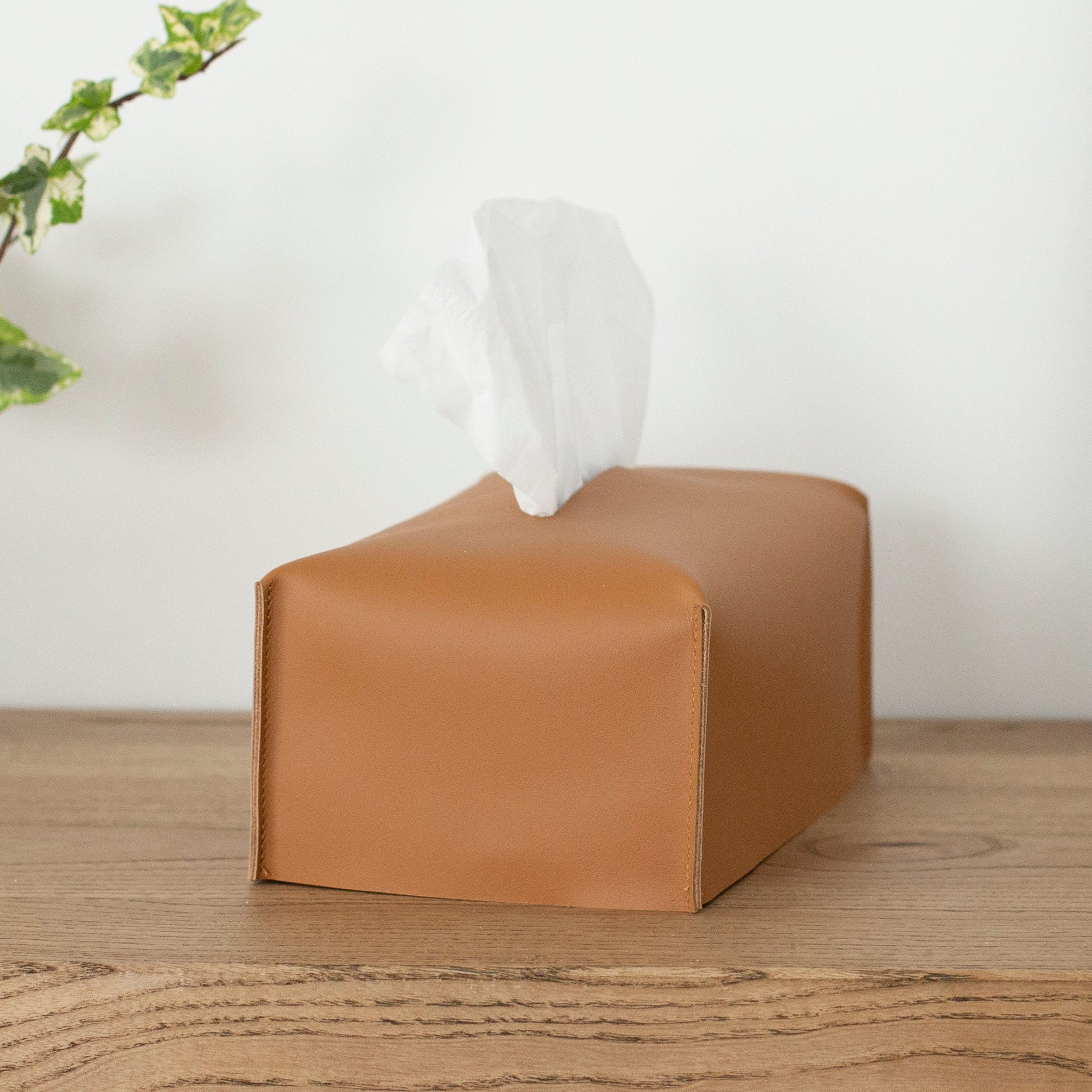 Italian Leather Tissue Box Cover Rectangular, Tissue Box Holder, Home ...