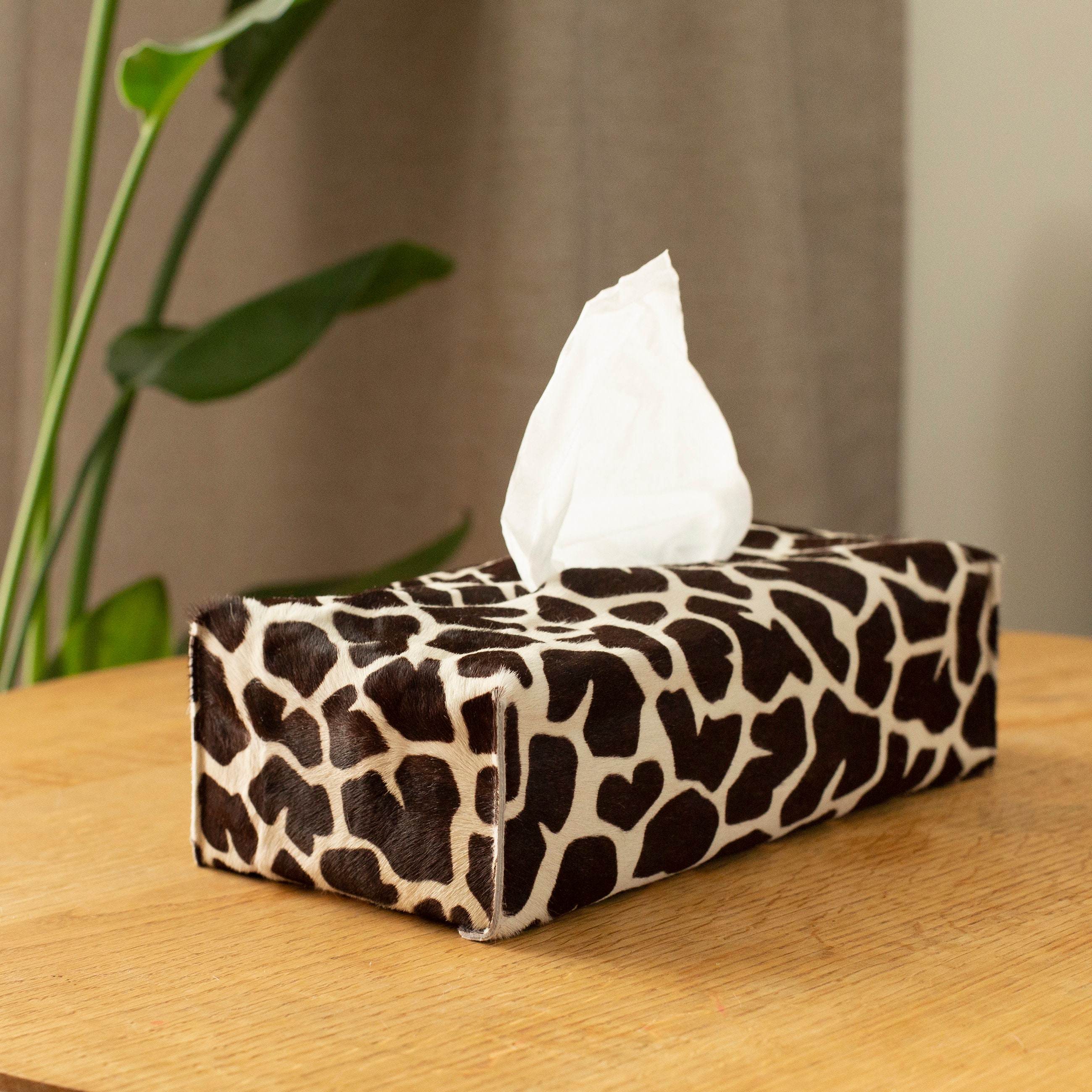 Leopard Italian Leather Tissue Box Cover Rectangular Tissue - Etsy