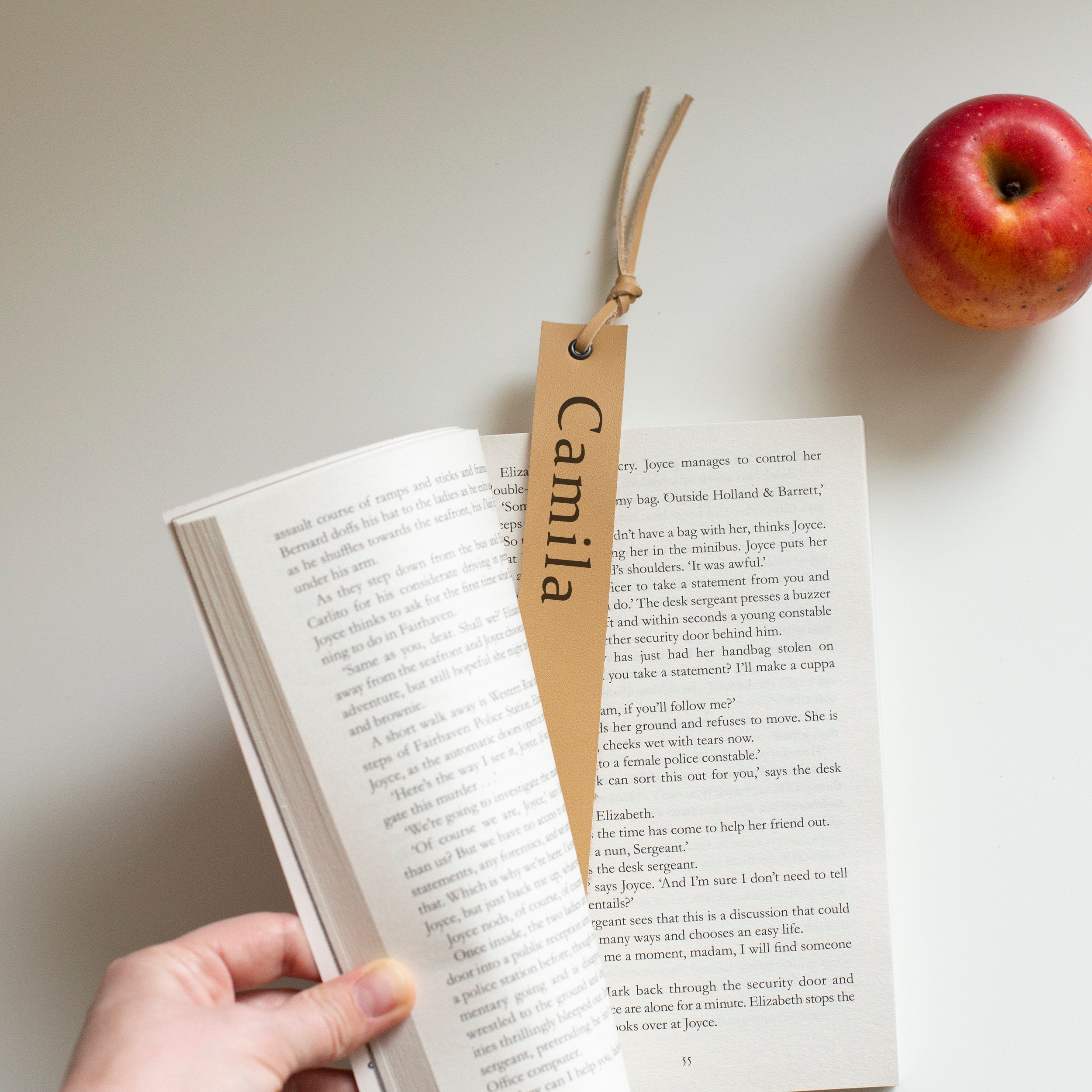 Personalized Leather Bookmark, Custom Book Mark, Anniversary Gift, Gift ...