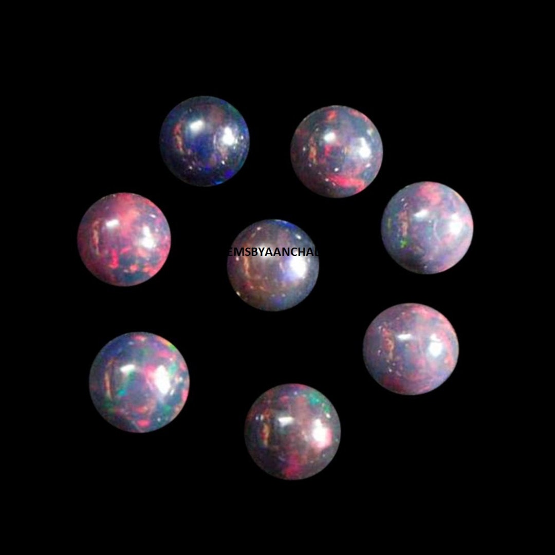 4mm/5mm/7mm Ethiopian Black Opal Ball, Natural Ethiopian Welo Fire ...