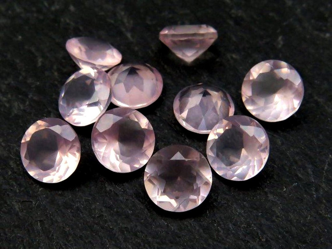 AAA Rose Quartz Gemstone: 3mm-7mm Round Faceted Loose Stone - Etsy