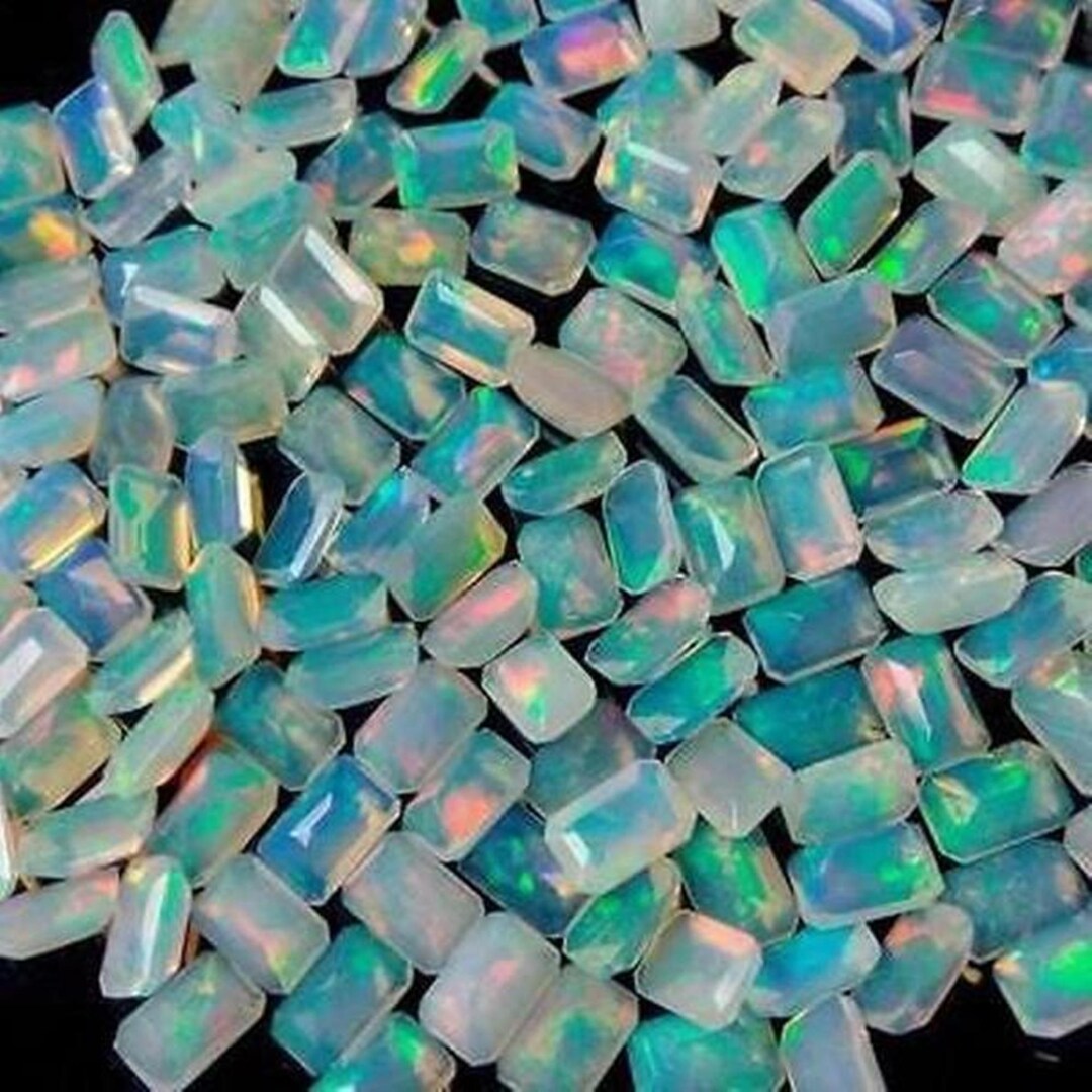 Natural Ethiopian Welo Opal: Emerald Cut Gemstone (5x7mm-8x10mm) - Etsy
