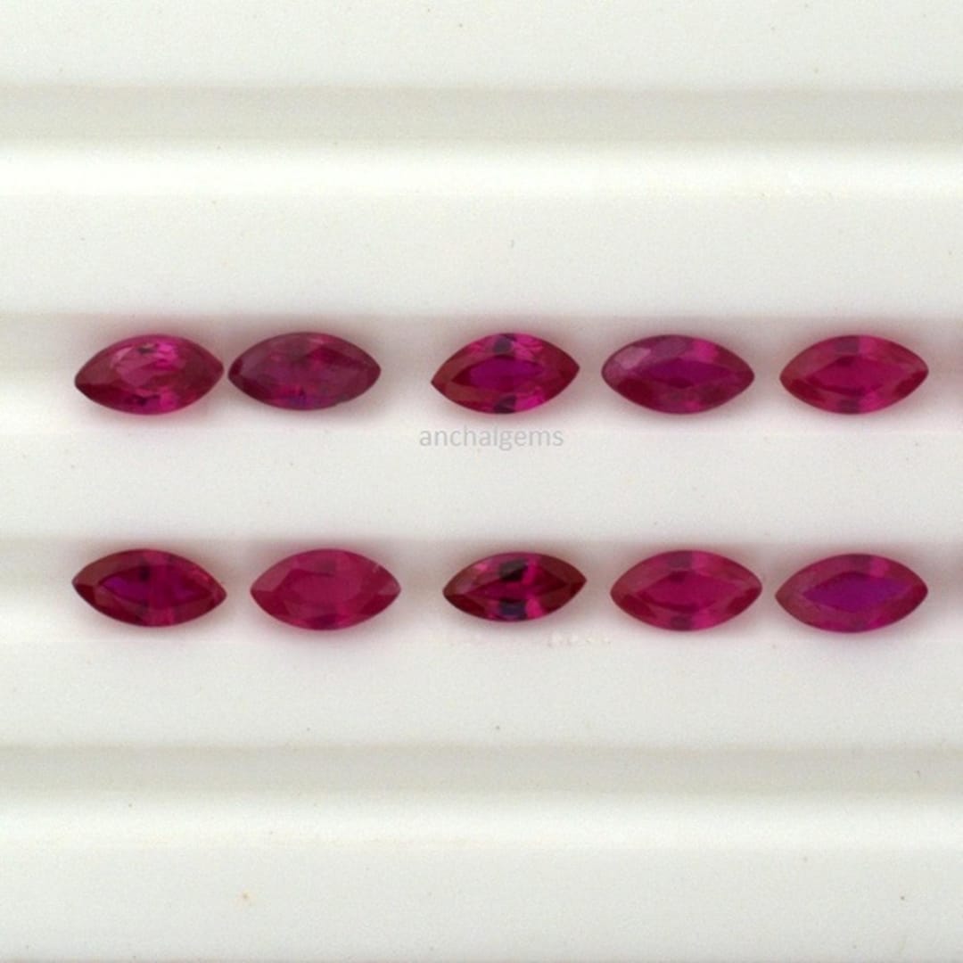 AAA Burmese Red Ruby Marquise Cut Gemstone (2x4mm-3x6mm) - Etsy