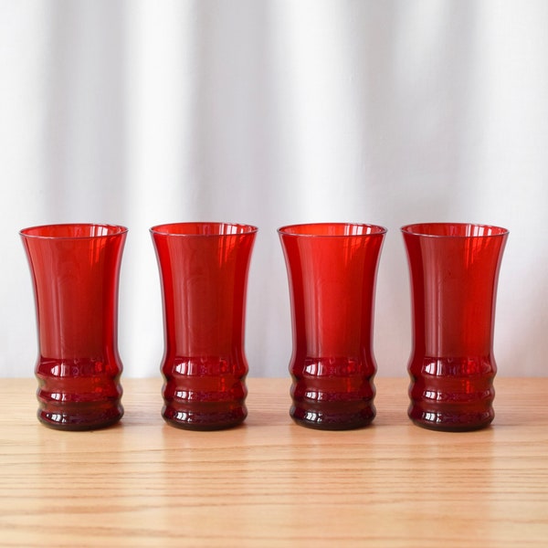 Red Glassware - Etsy