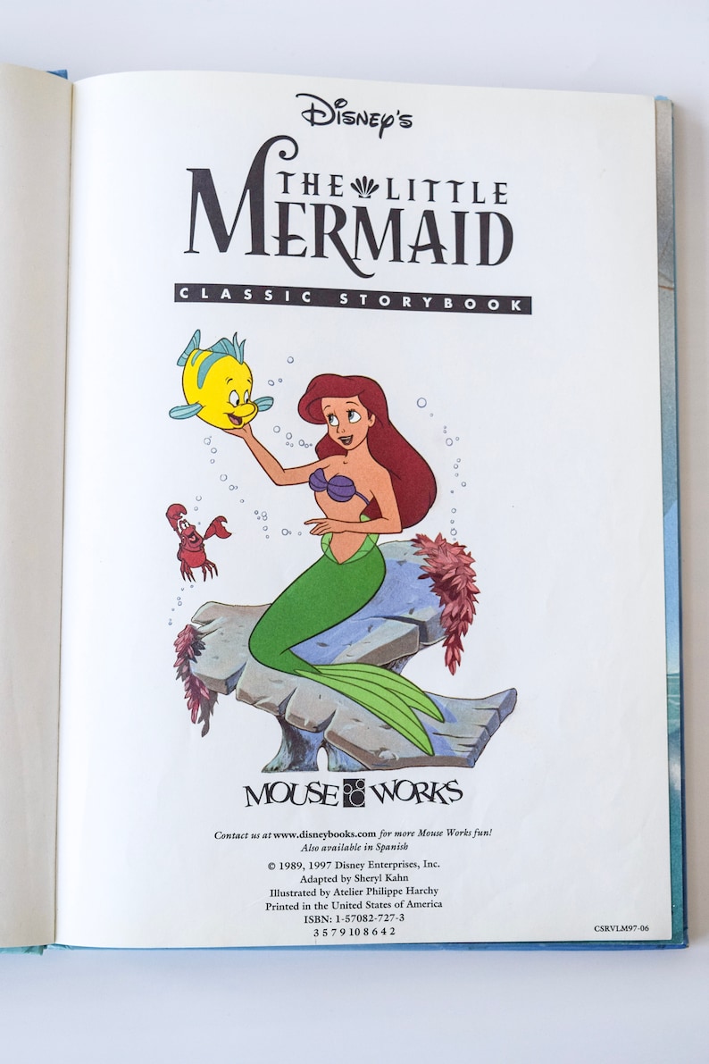 Vintage the Little Mermaid Book Circa 1997, Children's Books, Disney ...
