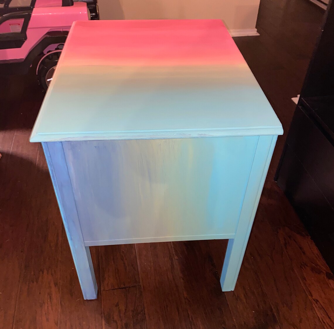 SOLD Rainbow Night Stand/ Dresser custom Hand Painted Piece - Etsy