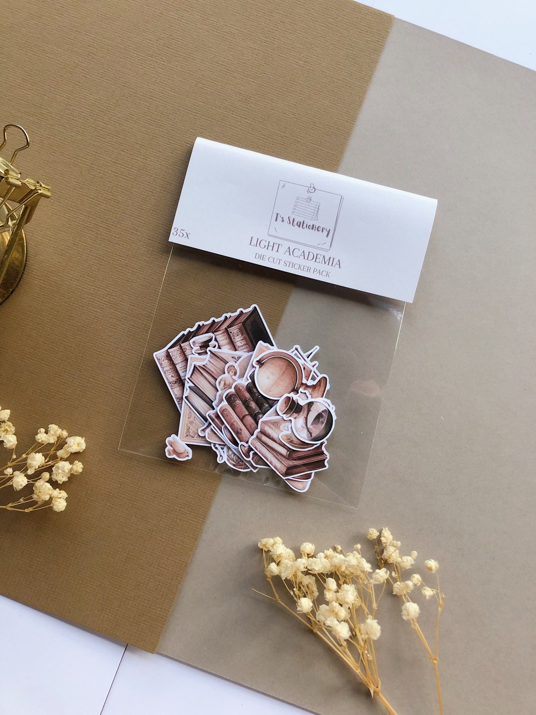 Light Academia Stickers - Reading Journal Stickers, Sticker Pack, Book ...