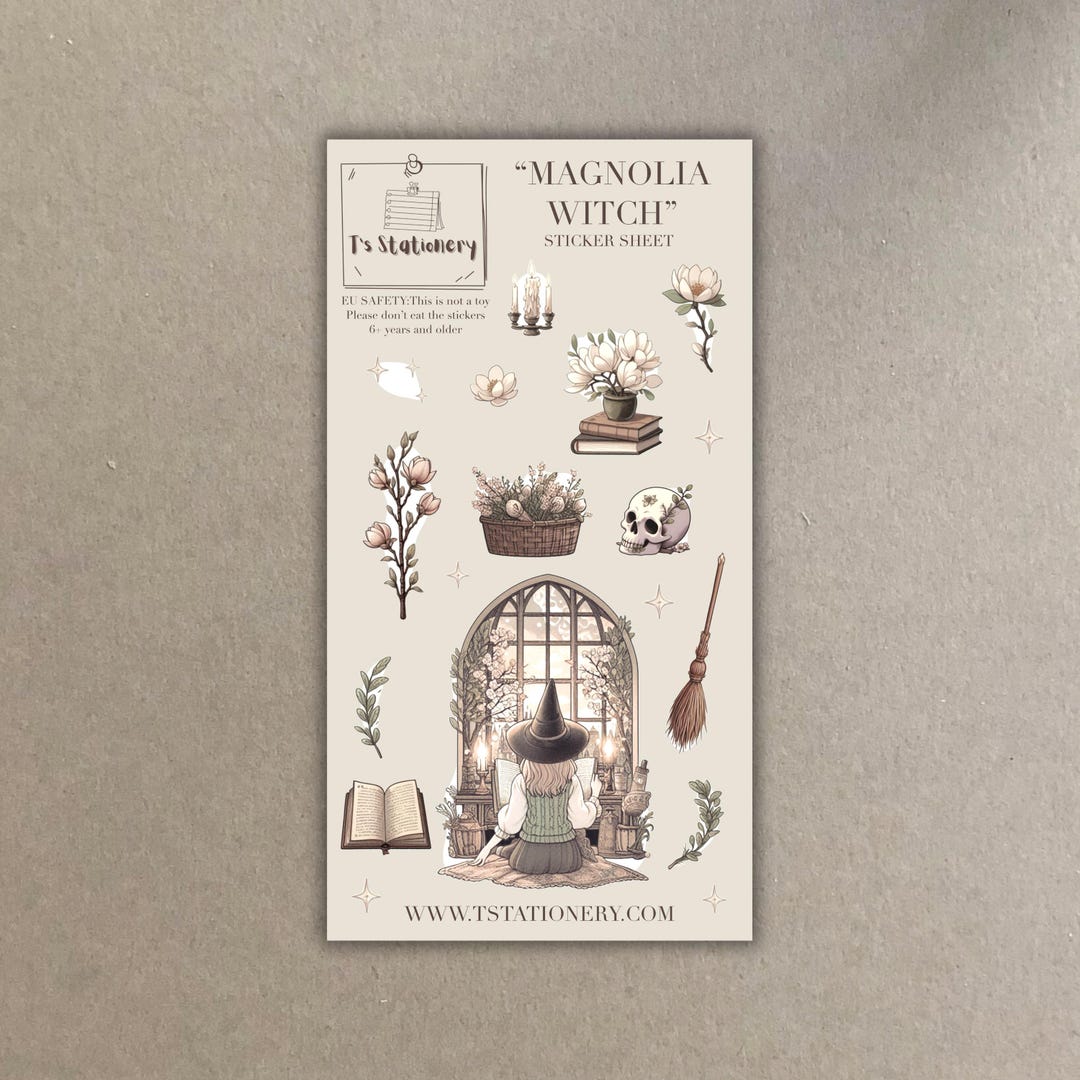 Witch Stickers - Journal Stickers, Spring Stickers, Witchy Stickers ...