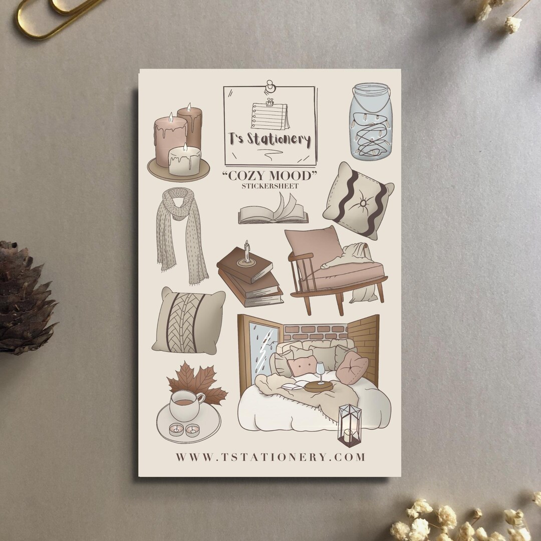 Cozy Stickers Journal Stickers, Planner Stickers, Fall Stickers ...