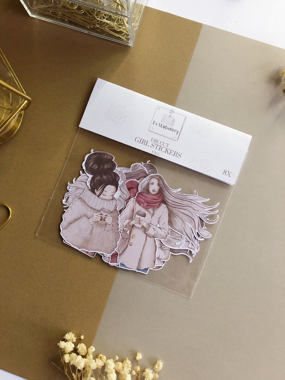 Girl Stickers Fall Stickers, Die Cut Girl Stickers, Lady Stickers ...