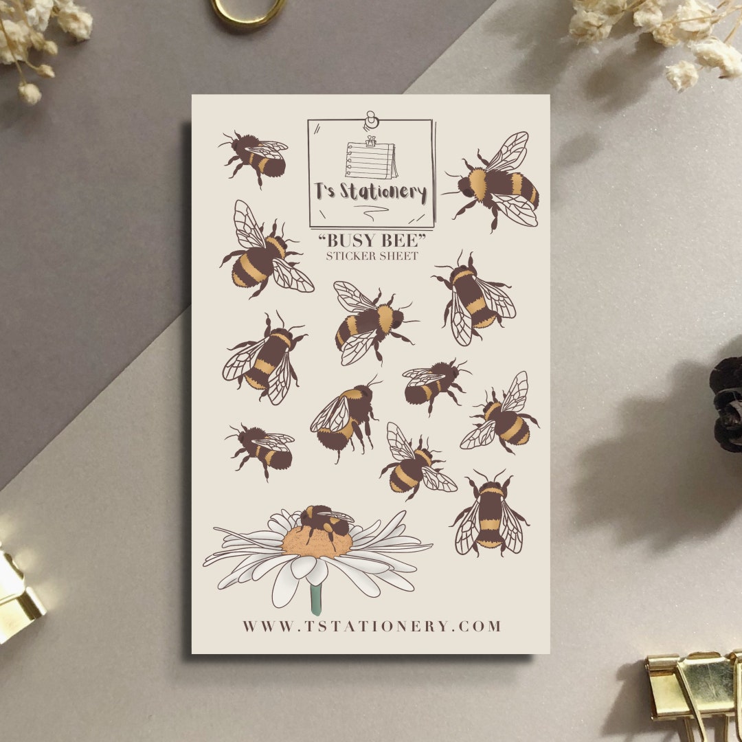 Bee Stickers - Journal Stickers, Planner Stickers, Scrapbooking, Bee ...
