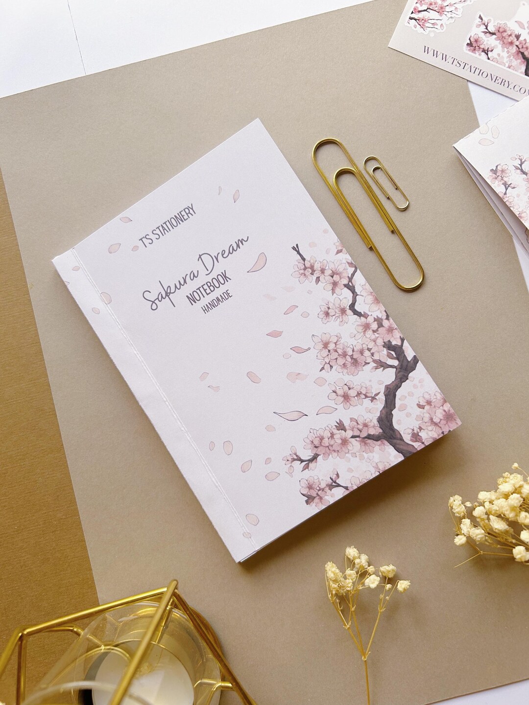 Handmade A6 Sakura Notebook: Pocket Journal - Etsy