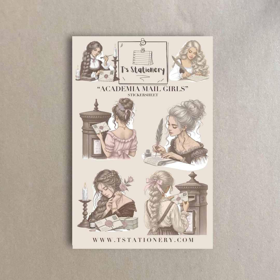 Mail/post Girl Stickers - Penpal Stickers, Journal Stickers ...