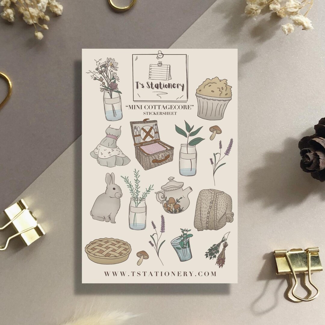 Mini Cottagecore Stickers Journal Stickers, Planner Stickers ...