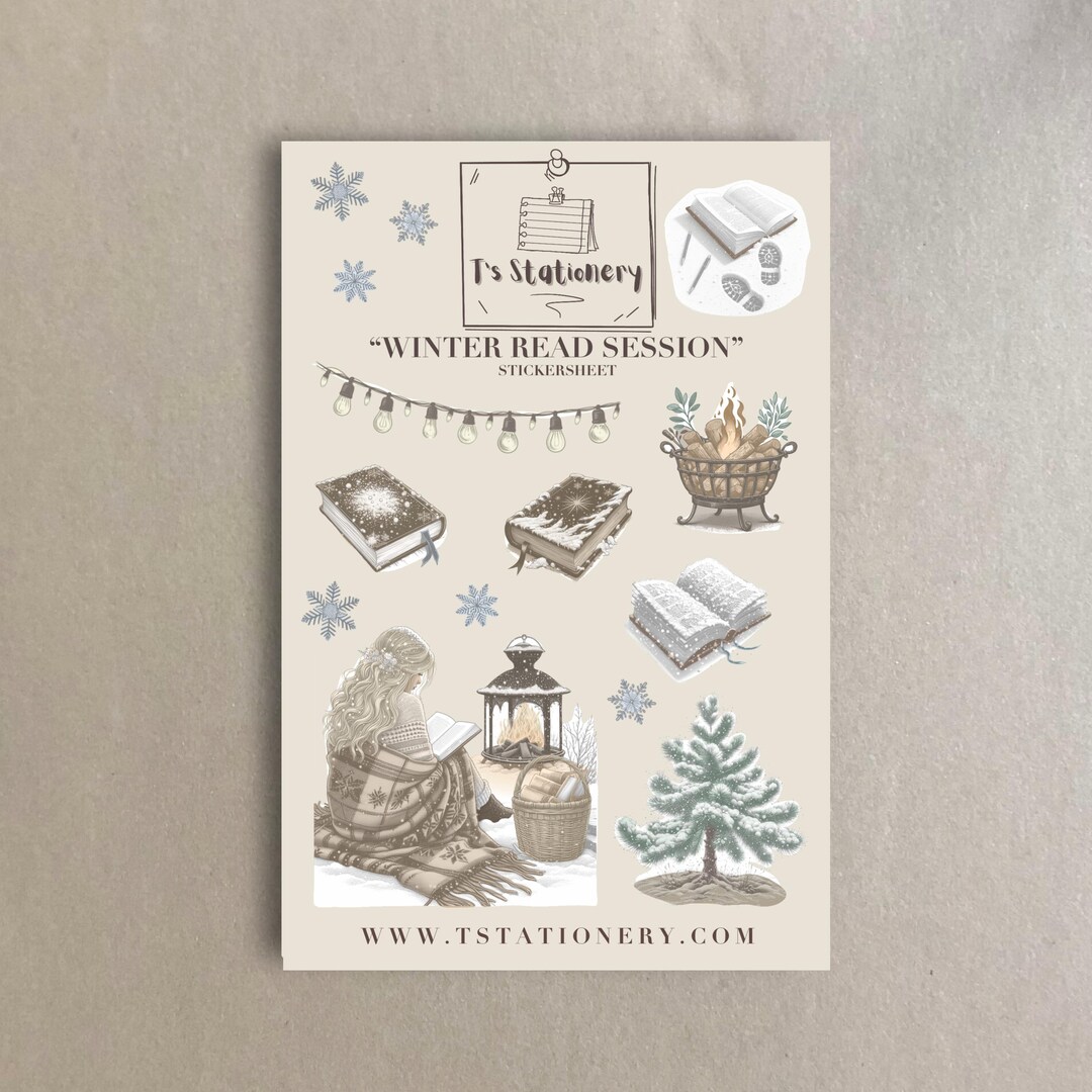 Sticker Sheet "winter Read Session " - Bookish Stickers, for Journal ...