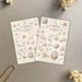 Seashells Sticker Set Tiny and Bigger Seashells, Journal Stickers ...