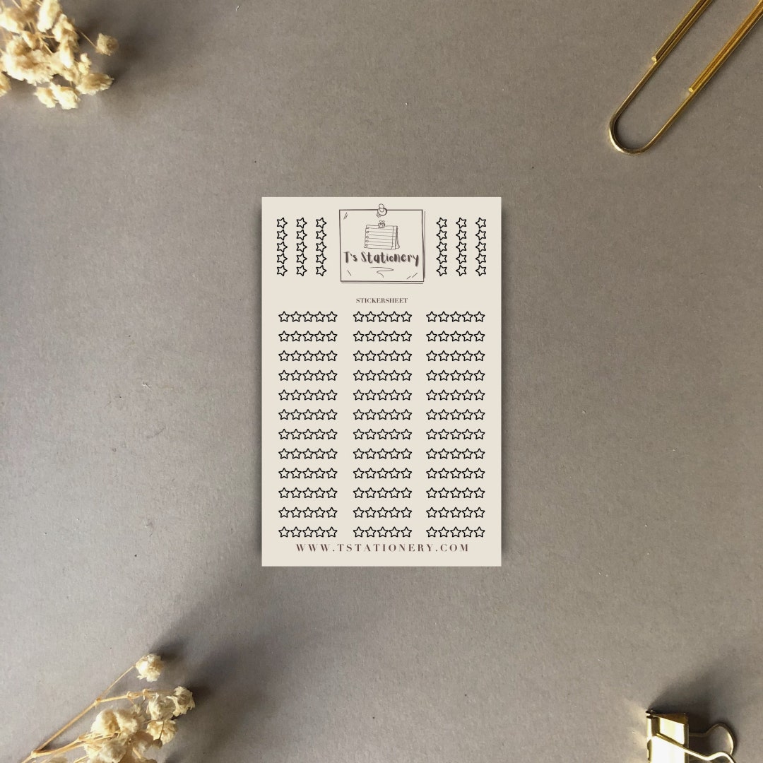 Mini Star Rating Stickers - Star Review Sticker, Reading Journal ...