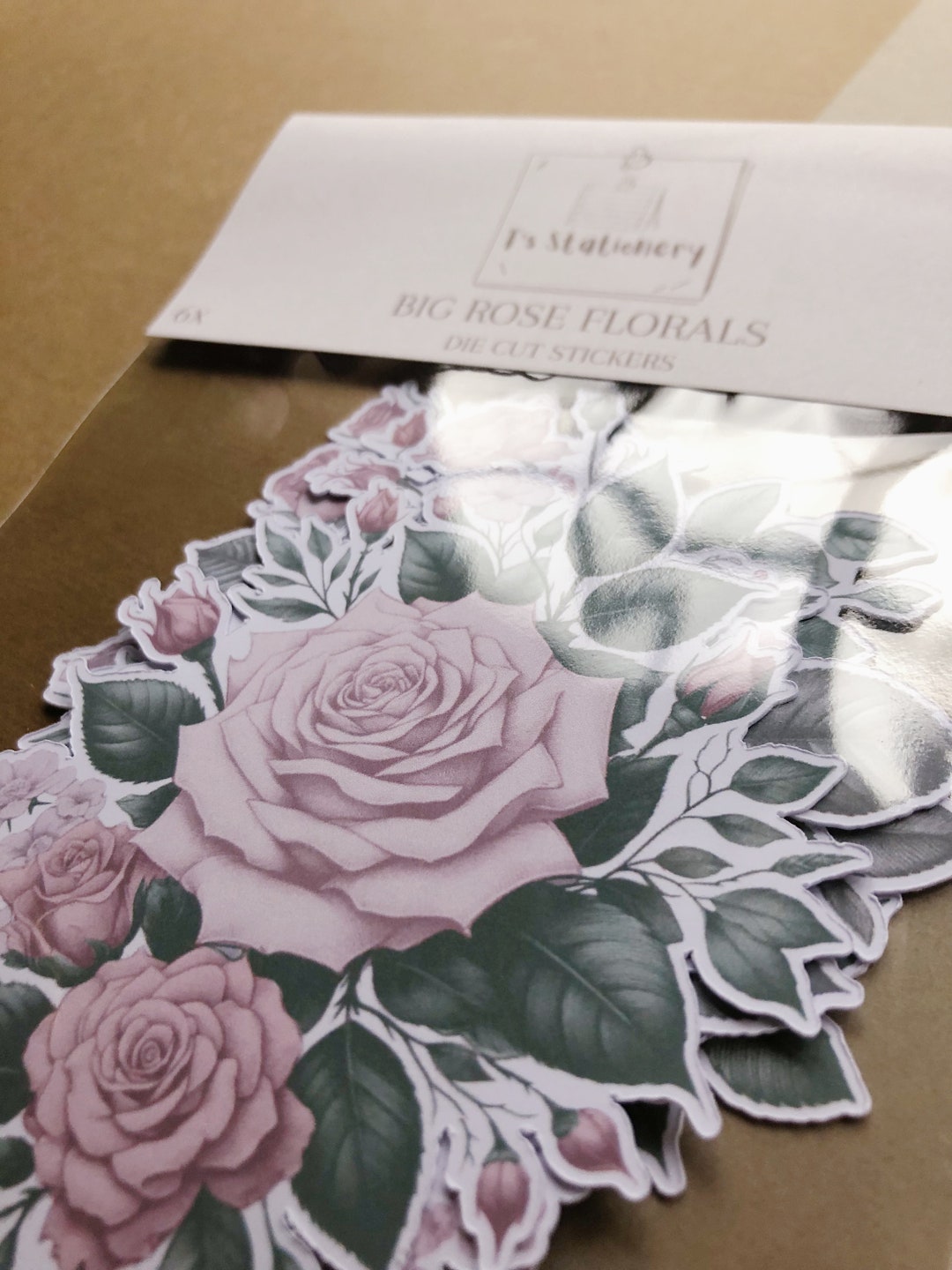 Rose Stickers - Spring Stickers - Flower Stickers - Die Cut Floral ...