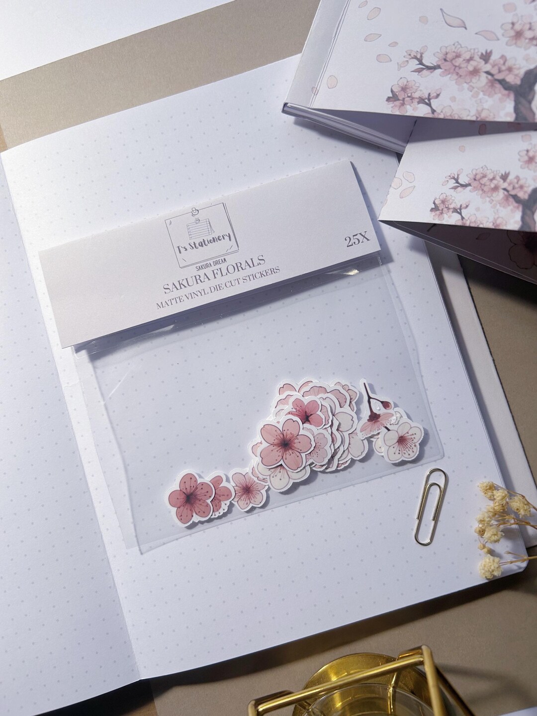 Sakura Stickers - Flower Stickers, Sticker Pack, Journal Stickers ...