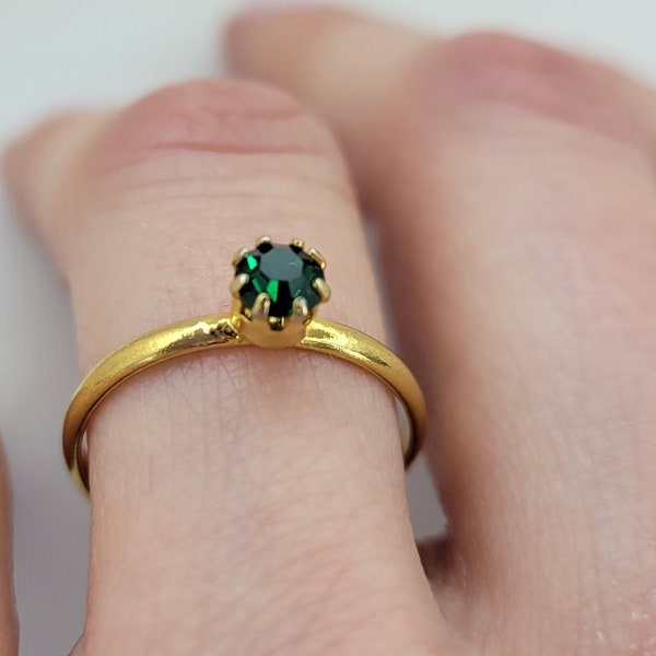 Faux Emerald Ring - Etsy