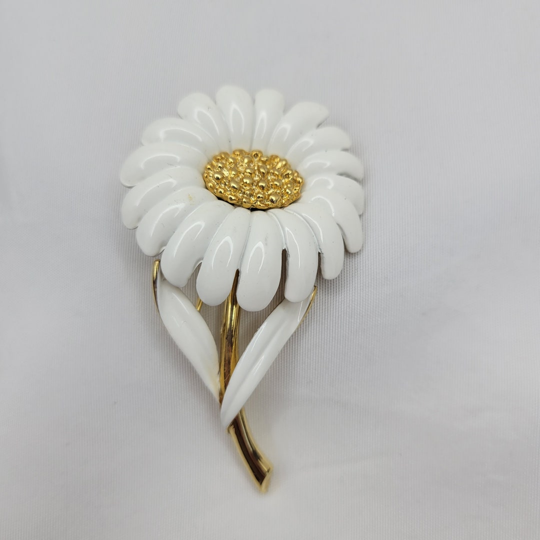 Broche Monet Broche fleur blanche Broche marguerite vintage - Etsy France